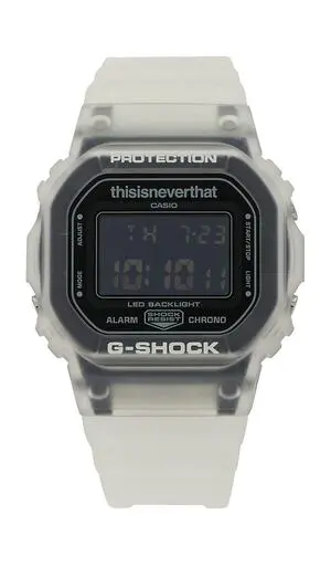 G-Shock X Thisisneverthat Collaboration Dw5600 Watch In Grey - Clear