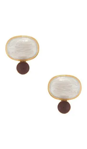 HEAVEN MAYHEM Solara Earrings In Metallic - Gold