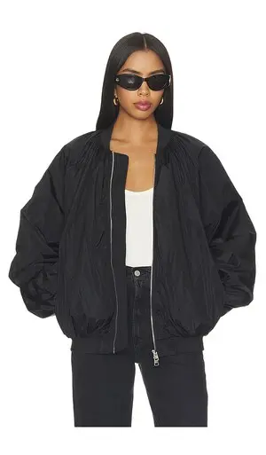 AGOLDE Raffi Bomber Jacket - Black