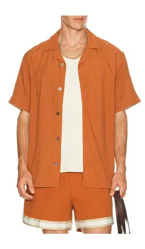 CHE Valbonne Shirt In Orange - Rust