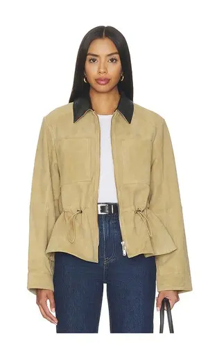 ALIGNE Mavis Suede Jacket In Tan