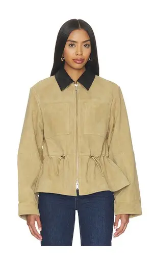 ALIGNE Mavis Suede Jacket In Tan