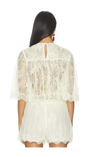 Hemant & Nandita Ruffle Top In White