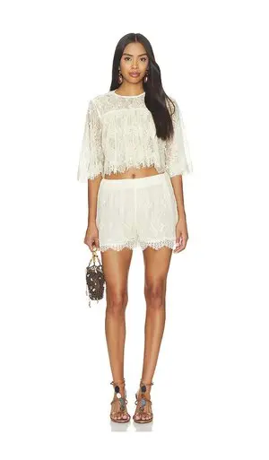 Hemant & Nandita Ruffle Top In White