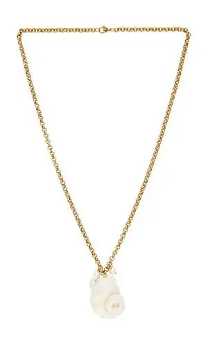 LOVERS AND FRIENDS Drew Shell Necklace In Metallic Gold - Gold Multi