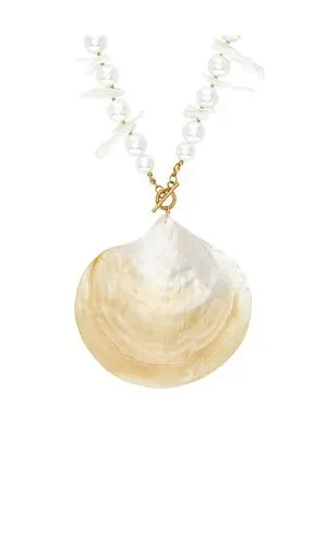 LOVERS AND FRIENDS Casey Shell Necklace In Ivory