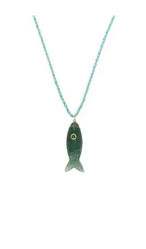 LOVERS AND FRIENDS Quin Stone Necklace In Green