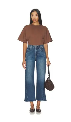 PISTOLA Veronica Kimono Sleeve Fitted Tee In Brown - Lindt