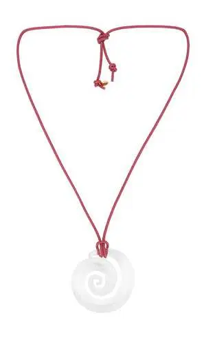 STUDIO CONCHITA Georgia Glass Necklace In Pink - Transparent & Pink