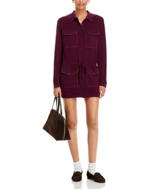 Guest In Residence Cashmere Industry Mini Dress - Fig