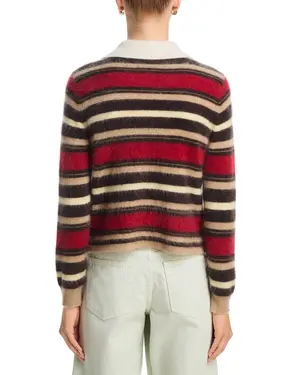 Guest In Residence Grizzly Cashmere Striped Rugby Polo