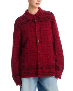 Guest In Residence Cashmere Wild Rag Work Shirt - Carmine