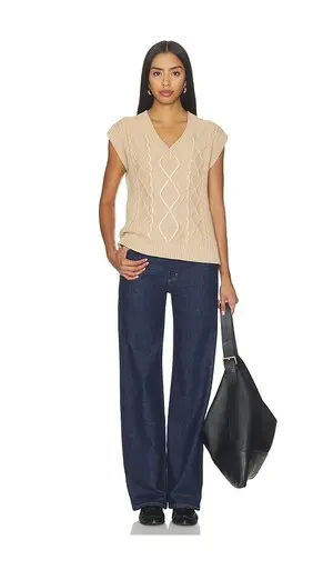Varley Benedetta Knit Top In Taupe