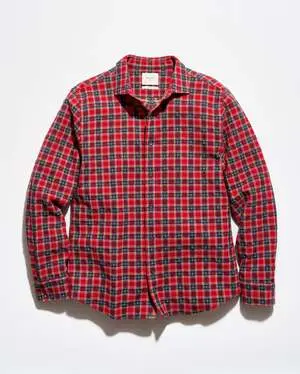 Billy Reid Fleur De Lis Plaid Cedar Shirt
