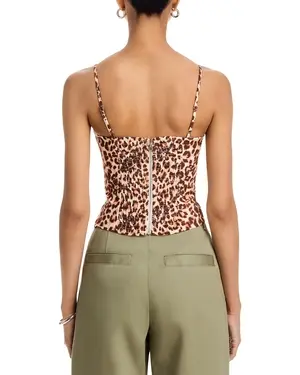Aqua Animal Eyelet Lace Up Top Exclusive