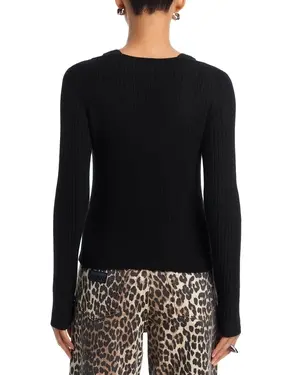 Aqua Cashmere Double Layer Scoop Neck Top Exclusive