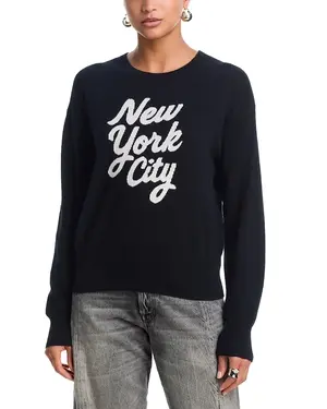 Aqua Cashmere Nyc Crewneck Sweatshirt Exclusive - Black