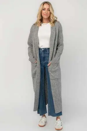 COCOLOVE Irving Long Cardigan - Gray