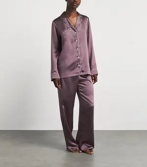 Derek Rose Silk Bailey Long Pyjama Set