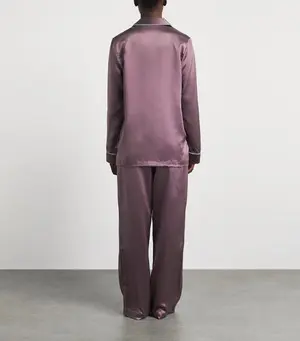 Derek Rose Silk Bailey Long Pyjama Set