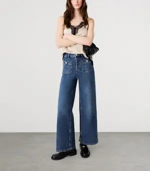 Maje Stretch Wide-leg Jeans