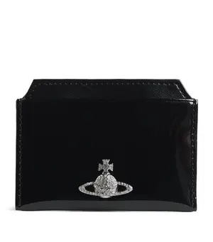 VIVIENNE WESTWOOD Orb Flat Card Holder - Black