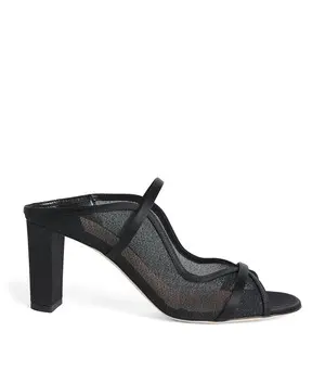 MALONE SOULIERS Mesh Norah Heeled Sandals 70 - Black