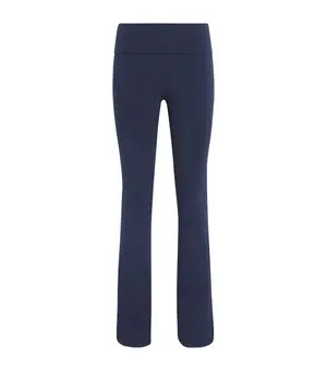 SKIMS Cotton Jersey Foldover Trousers - Navy