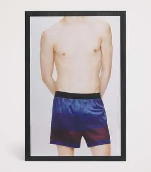 TOM FORD Stretch-silk Printed Boxer Shorts - Navy