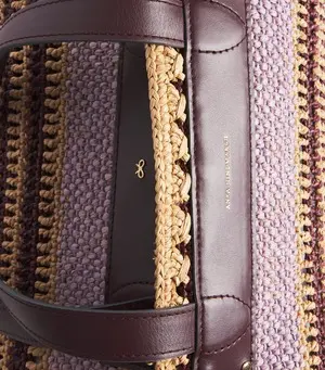ANYA HINDMARCH Raffia Stripe Tote Bag