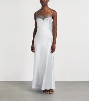 Carine Gilson Silk Lace Maxi Nightdress