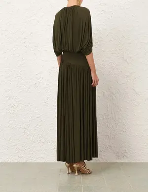 Zimmermann Valiant Maxi Skirt - Moss