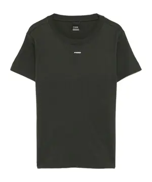 Pinko Short-sleeve Cotton Top - Black