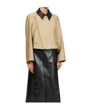 Givenchy Collared Long-sleeved Short Coat