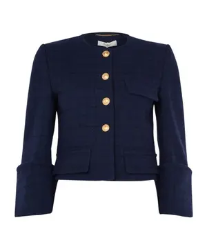 Chloé Crew Neck Long-sleeved Casual Jacket - Black