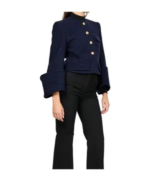 Chloé Crew Neck Long-sleeved Casual Jacket