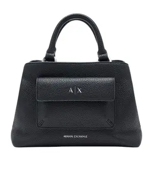 Armani Exchange Logo-detail Pocket Tote Bag - Black