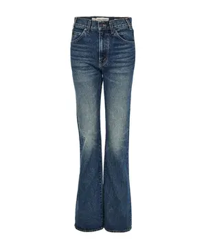 NILI LOTAN Belt Loop Denim Trousers - Blue