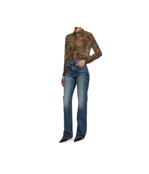 NILI LOTAN Belt Loop Denim Trousers