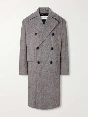 Dries Van Noten Wool-tweed Double-breasted Coat