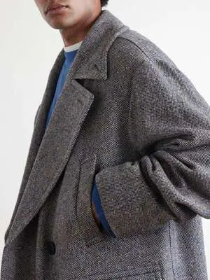 Dries Van Noten Wool-tweed Double-breasted Coat
