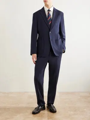 Barena Venezia Virgin Wool Pleated Straight-leg Trousers