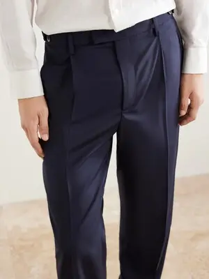 Barena Venezia Virgin Wool Pleated Straight-leg Trousers