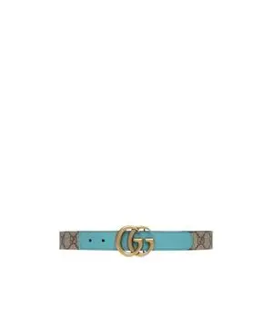 Gucci Gucci GG Logo Plaque Belt Blue