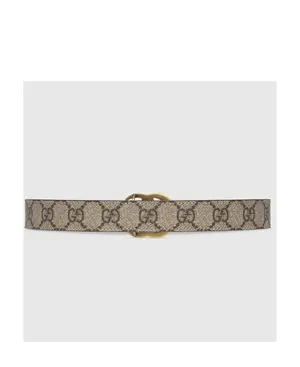 Gucci Gg Logo Plaque Belt - Blue