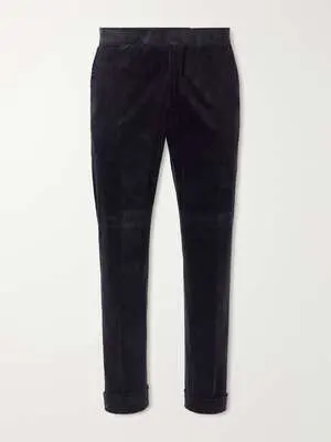 Polo Ralph Lauren Chester Tapered Cotton-blend Corduroy Suit Trousers - Black