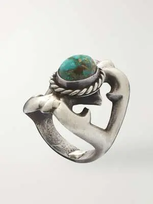 FOUNDWELL Vintage 1970s Navajo Sterling Silver Turquoise Ring