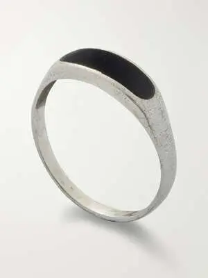 FOUNDWELL Vintage 1990s Sterling Onyx Ring