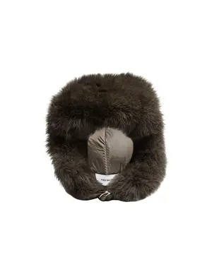 YVES SALOMON Fur Trapper Hat - Black