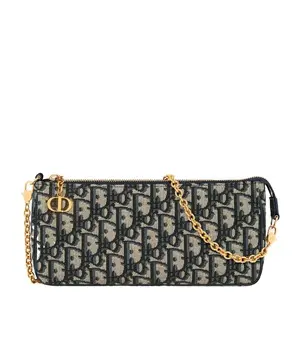 Dior 30 Montaigne Pouch With Chain - Black